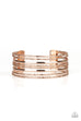Paparazzi Stack Shack Rose Gold Cuff Bracelet - P9BA-GDRS-063XX – Bling ...